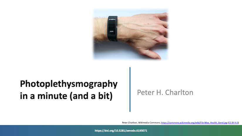 Photoplethysmography in a minute (and a bit) | Peter Charlton